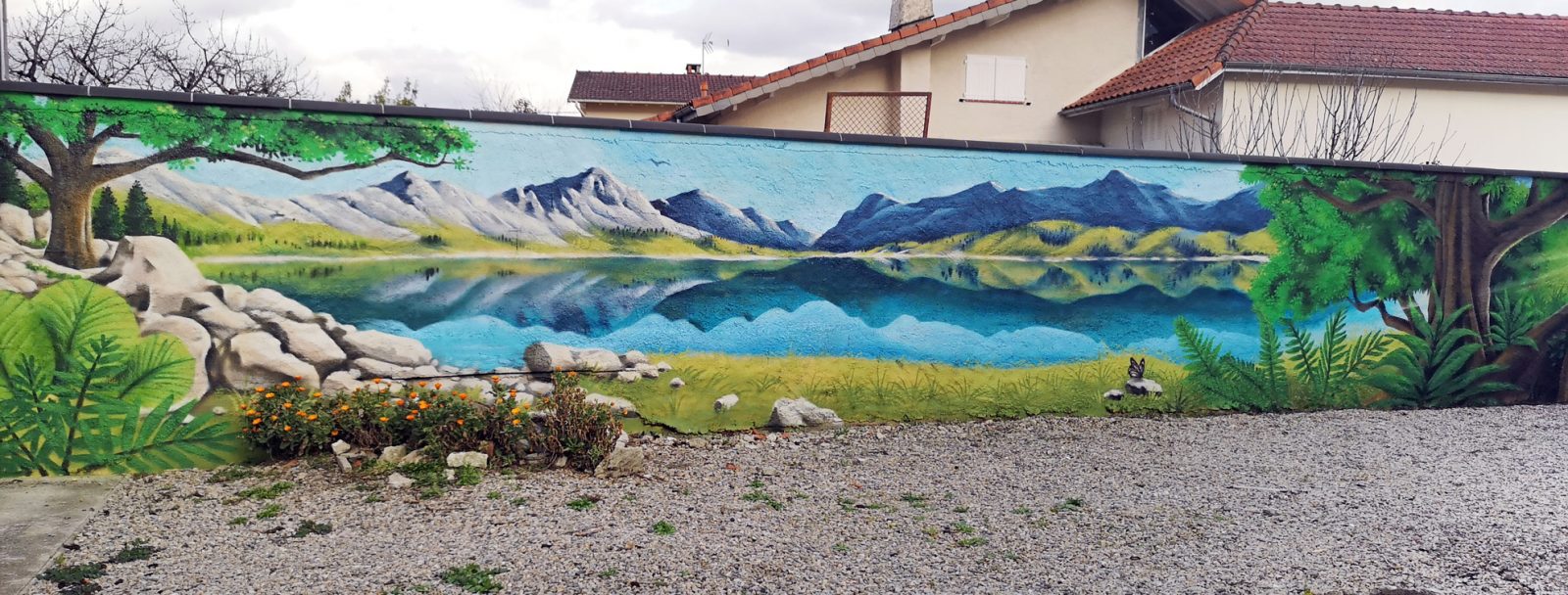 Syndrom Art » Fresques murales » Paysages naturels : Lac dans les ...