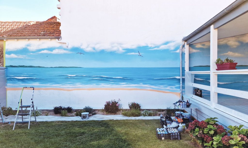 Syndrom Art » Fresques murales » Vue sur la mer depuis la plage de ...