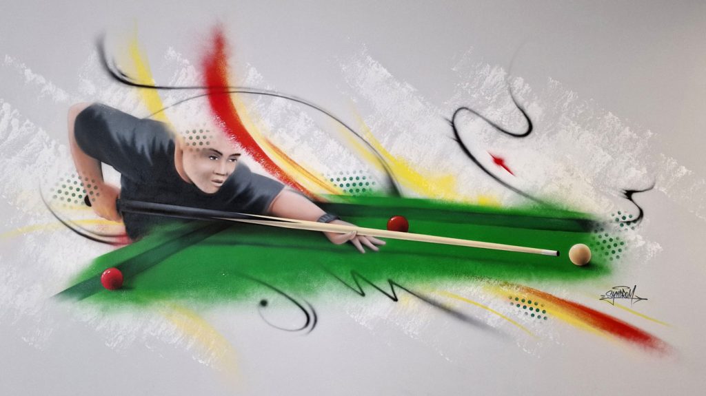 Syndrom Art » Fresques murales » "Le joueur de billard"